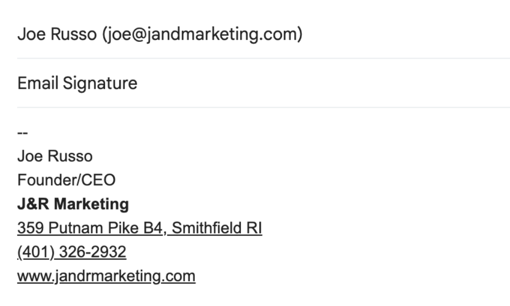 Creating Email Signatures | A Complete Guide | J&R Marketing